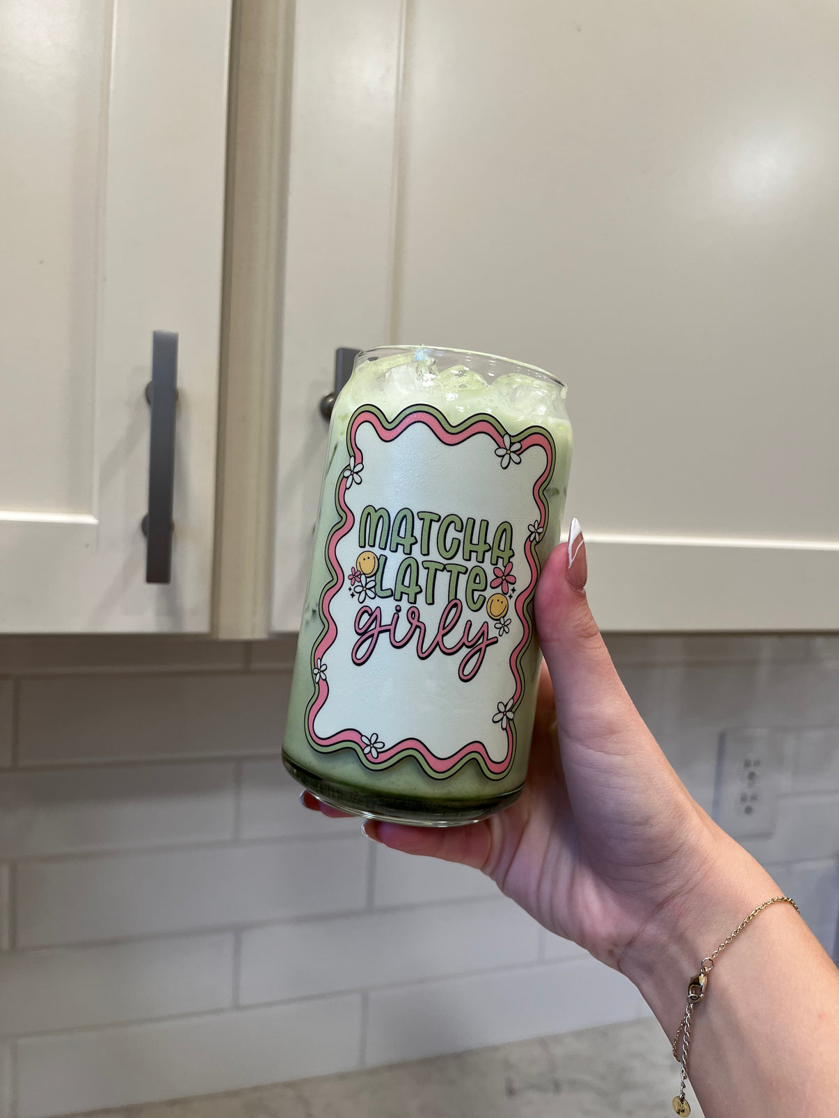 Matcha Latte Girly Glass – Blu Prism